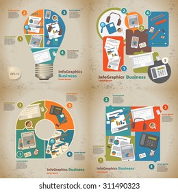 Set Infographic On Topic Digital Technology: เวกเตอร์สต็อก (ปลอดค่า ...