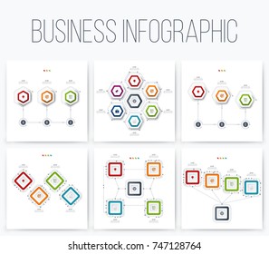 Set Infographics Data Information Visualization Template Stock Vector ...