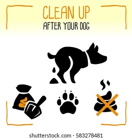 Set Information Dog Icons Clean After Stock Vector (Royalty Free ...