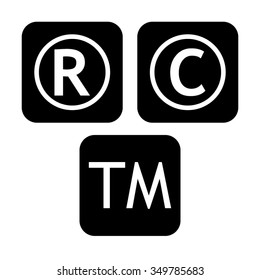 Set Infringement Symbols Vector Icon Stock Vector (Royalty Free ...