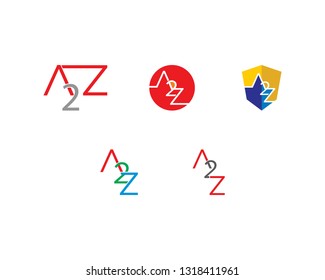 Set Initial Letter A2z Design Logo Stock Vector (Royalty Free) 1318411961