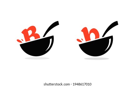 Set Initial Letter B Food Logo Stock Vector (Royalty Free) 1948617010 ...