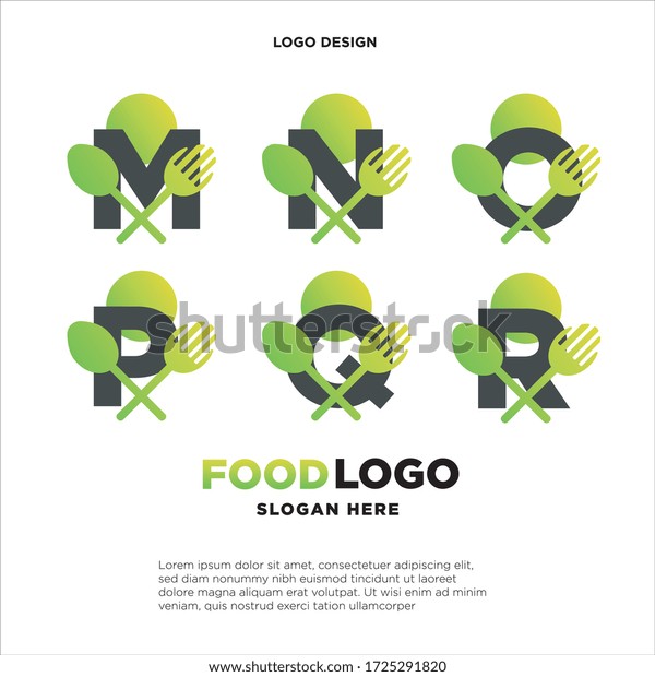 Set Initial Letter Food Logo Vector Stock Vector (Royalty Free ...