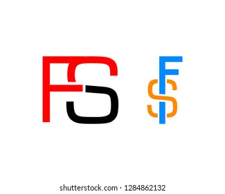 Set Initial Letter Fs Logo Template Stock Vector (Royalty Free ...