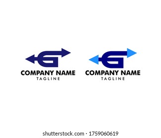 Set Initial Letter G Arrow Logo Stock Vector (Royalty Free) 1759060619 ...