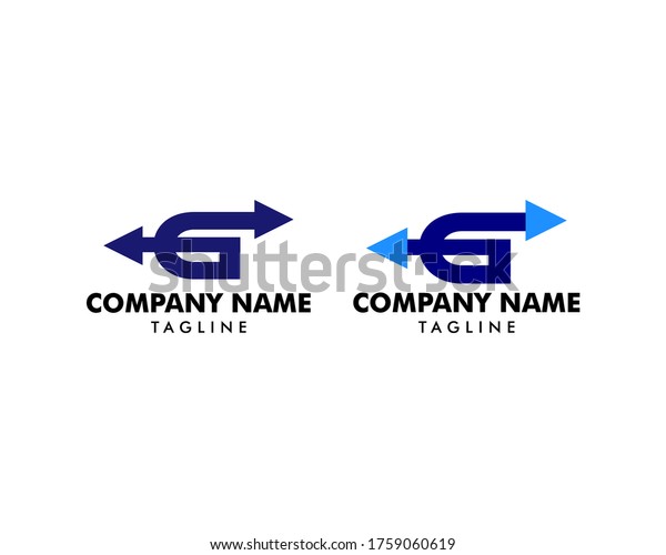 Set Initial Letter G Arrow Logo Stock Vector (Royalty Free) 1759060619 ...