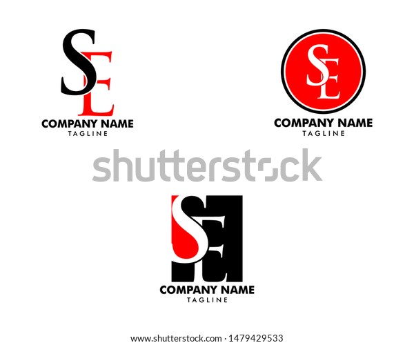 Set Initial Letter Se Logo Icon Stock Vector (Royalty Free) 1479429533 ...