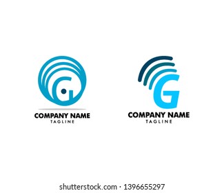 Set Initial Letters G Signal Logo Stock Vector (Royalty Free ...