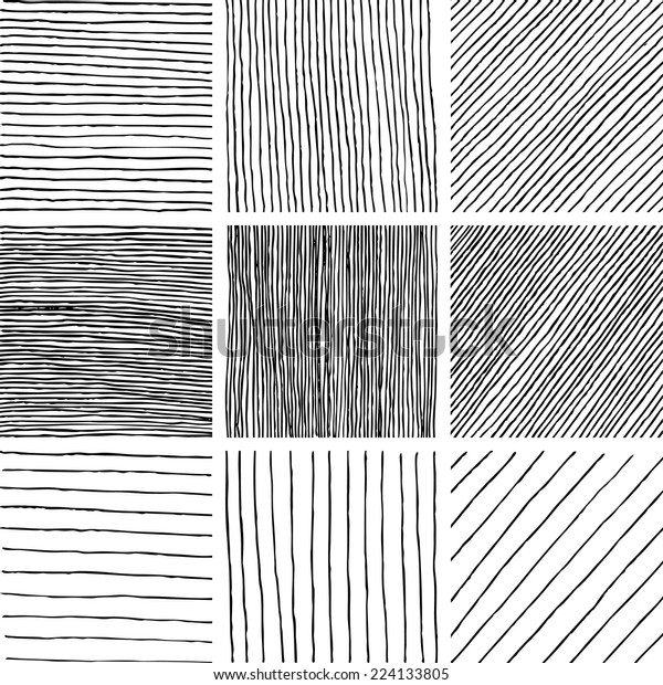 Set Ink Hand Drawn Textures Lines Stock Vector (Royalty Free) 224133805 Set Ink Hand Drawn Textures Lines Stock Vector (Royalty Free) 224133805