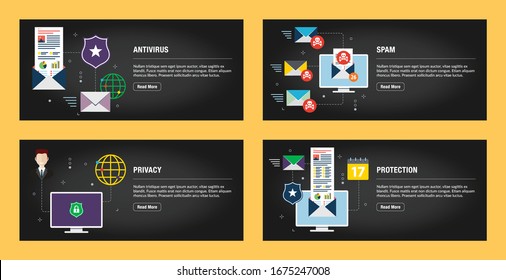 Set Internet Banner Design Templates Web Stock Vector (Royalty Free ...