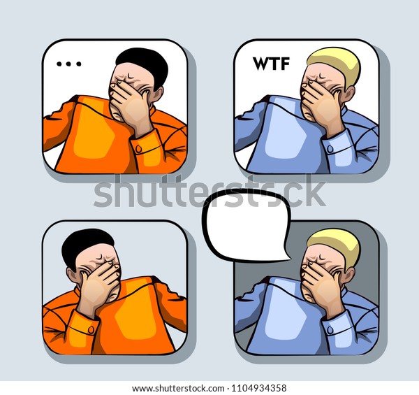 Set Internet Memes Disappointed Person Stock Vector (Royalty Free ...