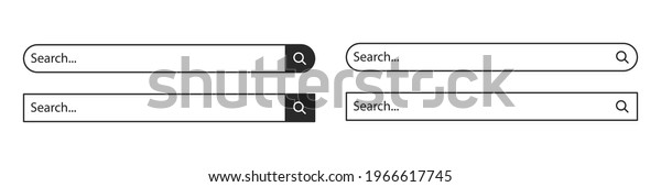 Set Internet Search Panels Information Search Stock Vector (Royalty ...
