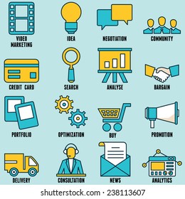 Set Internet Services Icons Part 1: vector de stock (libre de regalías ...