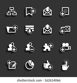 Set Internet Web Icons White Color Stock Vector (Royalty Free ...
