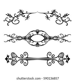 Set Intricate Design Element Vectors Elegant Stock Vector (Royalty Free ...