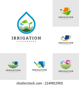 Set Irrigation Logo Design Vector Icon Stock Vector (Royalty Free ...