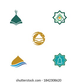 Set Islamic School Vector Icon Design Stock Vector (Royalty Free ...