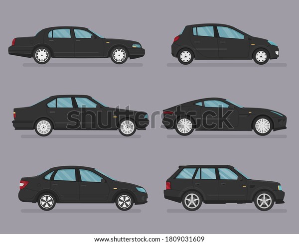 Set Isolated Cars Different Colors 4x4 Stock Vector (Royalty Free ...