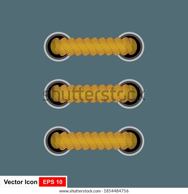 Set Isolated Straight Ropes Tied Cross Stock Vector (Royalty Free ...