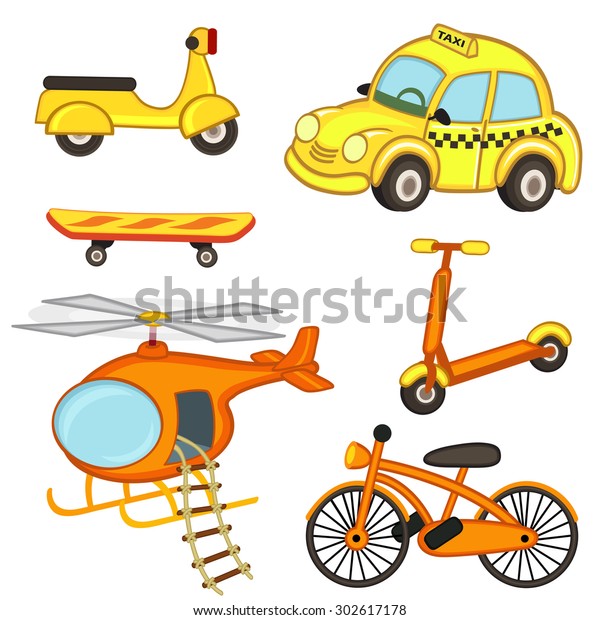 Set Isolated Transport Vector Illustration Eps Stock Vector (Royalty ...