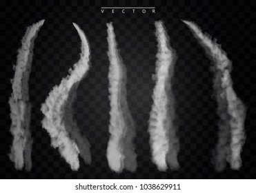 Set Jet Trailing Smoke Isolated Vector Stock Vector (Royalty Free ...