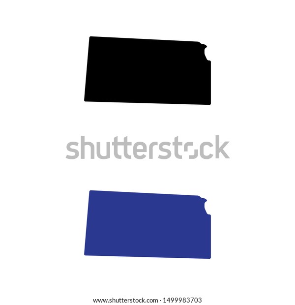 Set Kansas State Map Icons Stock Vector (Royalty Free) 1499983703 ...
