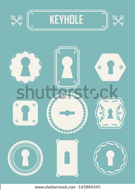 Set Keyholes Vintage Design Elements Keys Stock Vector (Royalty Free ...
