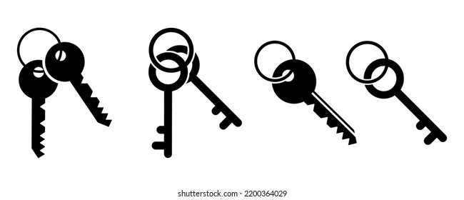 Set Keys Vector Icons Door Key Stock Vector (Royalty Free) 2200364029 ...