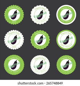 Set Label Design Organic Farm Label Stock Vector (Royalty Free ...