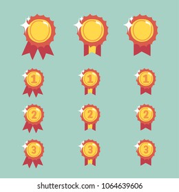 Set Label Reward Logo Design Background Stock Vector (Royalty Free ...