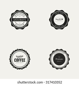 Set Labels Text On White Background Stock Vector (Royalty Free ...