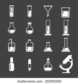 Set Laboratory Equipment Icon Stock Vector (Royalty Free) 201902302 ...