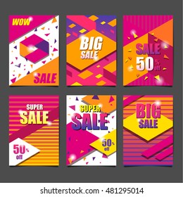 Set Layout Design Sale Discount Template 스톡 벡터(로열티 프리) 481295014 ...