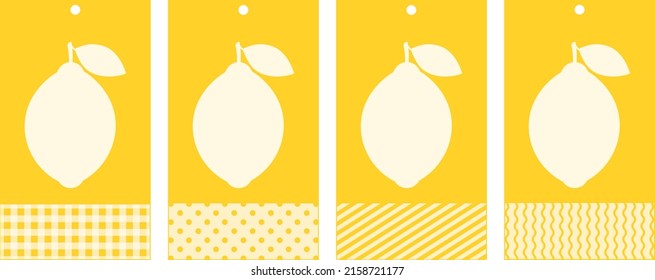 Set Lemon Gift Tags Templates Stock Vector (Royalty Free) 2158721177 ...