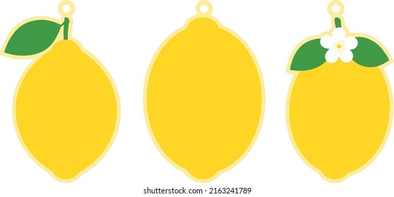 Set Lemon Gift Tags Templates Stock Vector (Royalty Free) 2163241789 ...