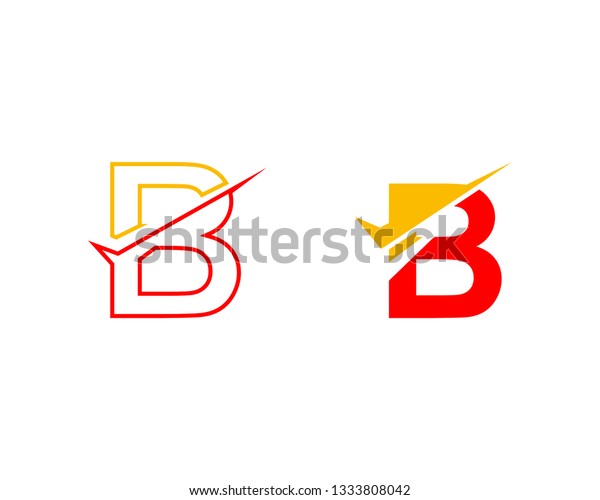 Set Letter B Logo Checklist Shape Stock Vector (Royalty Free ...