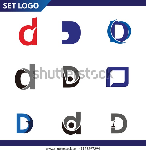 Set Letter Logo Design Template Elements Stock Vector (Royalty Free ...