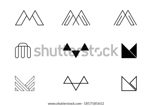 Set Letter M Logo Designs Good Stock Vector (Royalty Free) 1857585652 ...