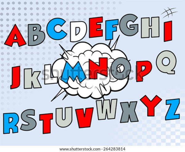 Set Letters Cartoon Font Stock Vector (Royalty Free) 264283814