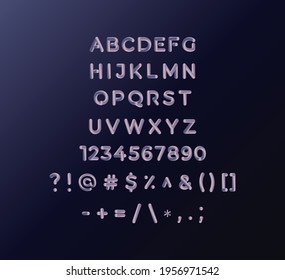 Set Letters Symbols Gradient Typography Vector Stock Vector (Royalty ...