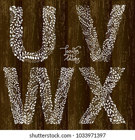 Set Letters Uvwx Made Hand Drawn Stock Vector (Royalty Free) 1033971397 ...
