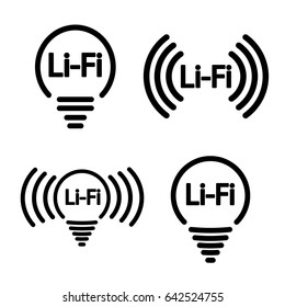 Set Lifi Icons Flat Design Template Stock Vector (Royalty Free ...
