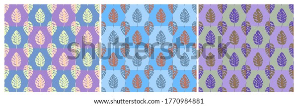 Set Light Geometric Seamless Patterns Vertical Stock Vector (Royalty ...