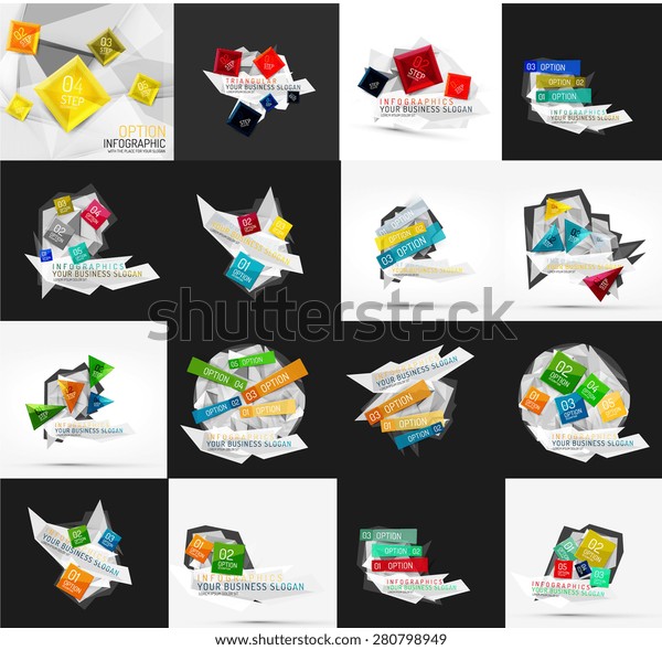 Set Light Paper Design Option Infographic Stock Vector (Royalty Free ...
