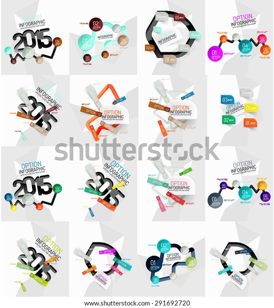 Set Light Paper Design Option Infographic Stock Vector (Royalty Free ...