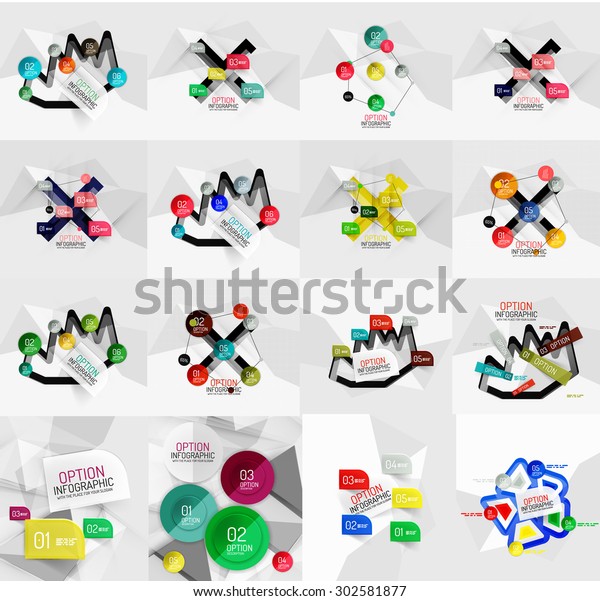 Set Light Paper Design Option Infographic Stock Vector (Royalty Free ...