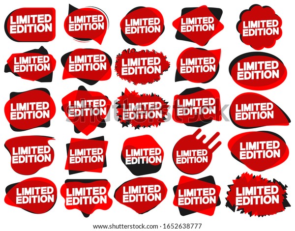 Set Limited Edition Tags Bubble Banner Stock Vector (Royalty Free ...