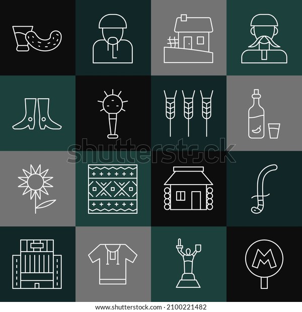 Set Line Metro Underground Medieval Sword Stock Vector (Royalty Free ...