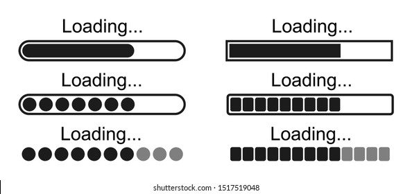 Set Loading Bar Icons Stock Vector Stock Vector (Royalty Free ...