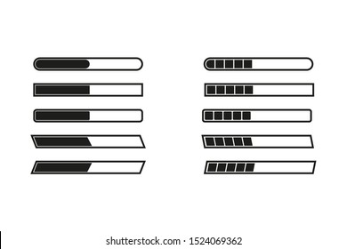 Set Loading Icons Vector Illustration Flat Stock Vector (Royalty Free ...